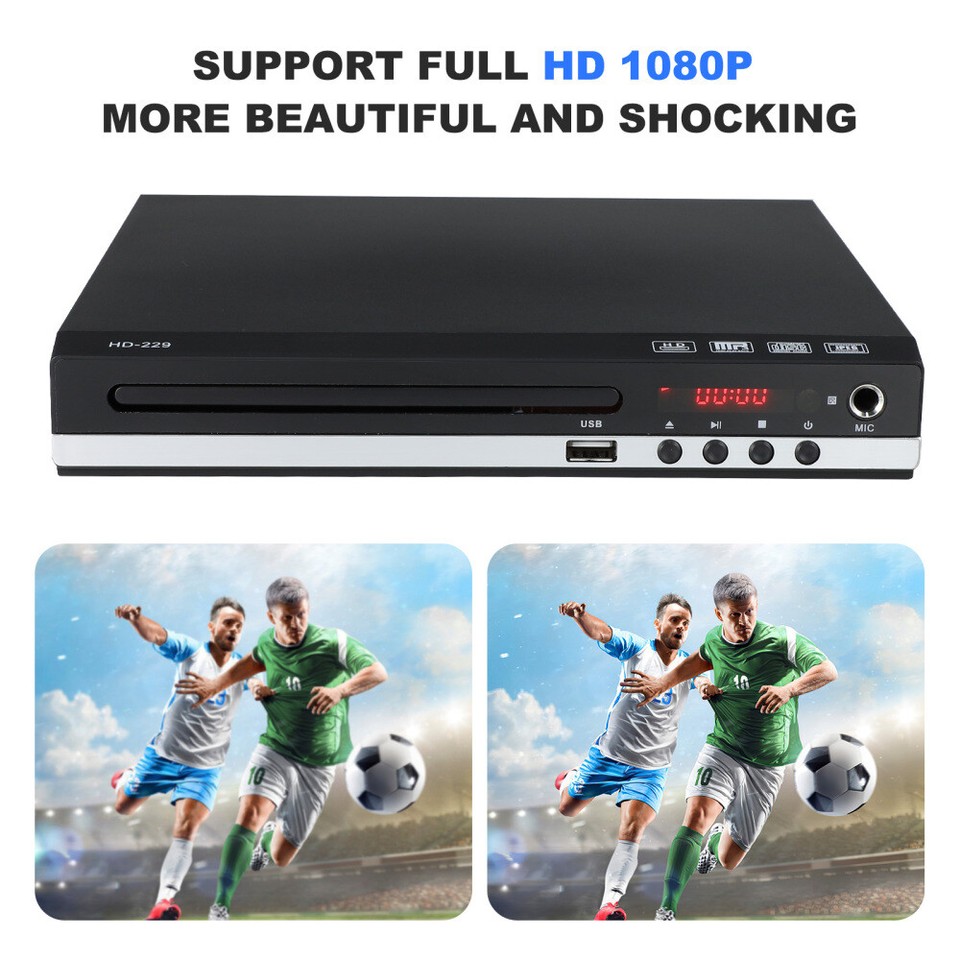 HDMI DVD Player for TV, 1080P Region Free DVD Players for TV, Slim Mini ...