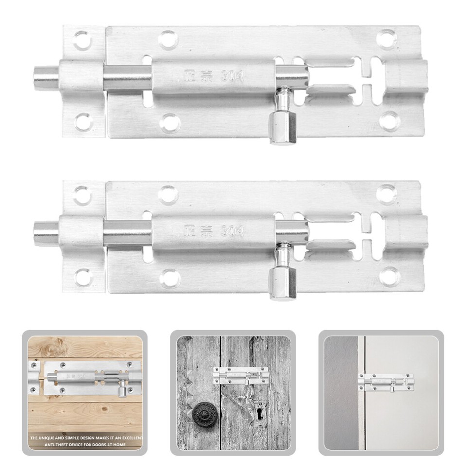 2pcs Heavy Duty Inside Door Lock Slide Door Locks Slide Locks Sliding ...