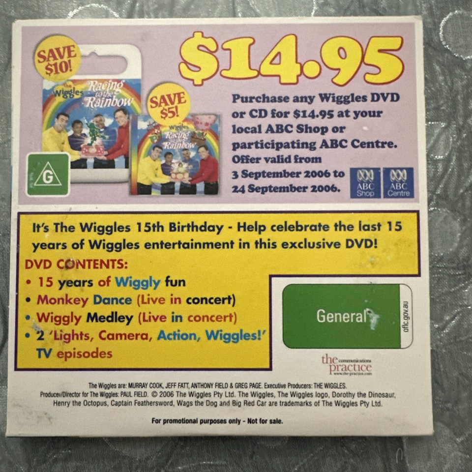 The Wiggles Happy 15th Birthday DVD Herald Sun *Free Post Within ...