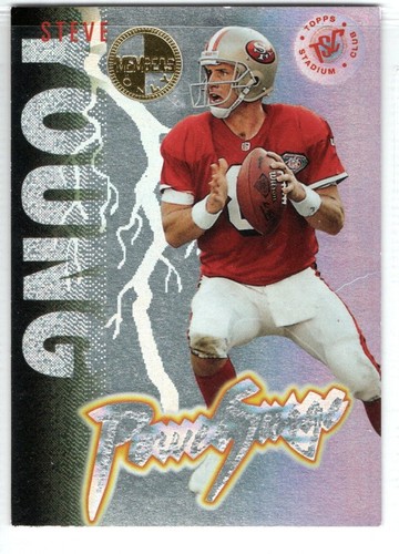 1995 TSC MEMBER'S ONLY FOOTBALL POWER SURGE P1 INSERT STEVE YOUNG 49ERS ...