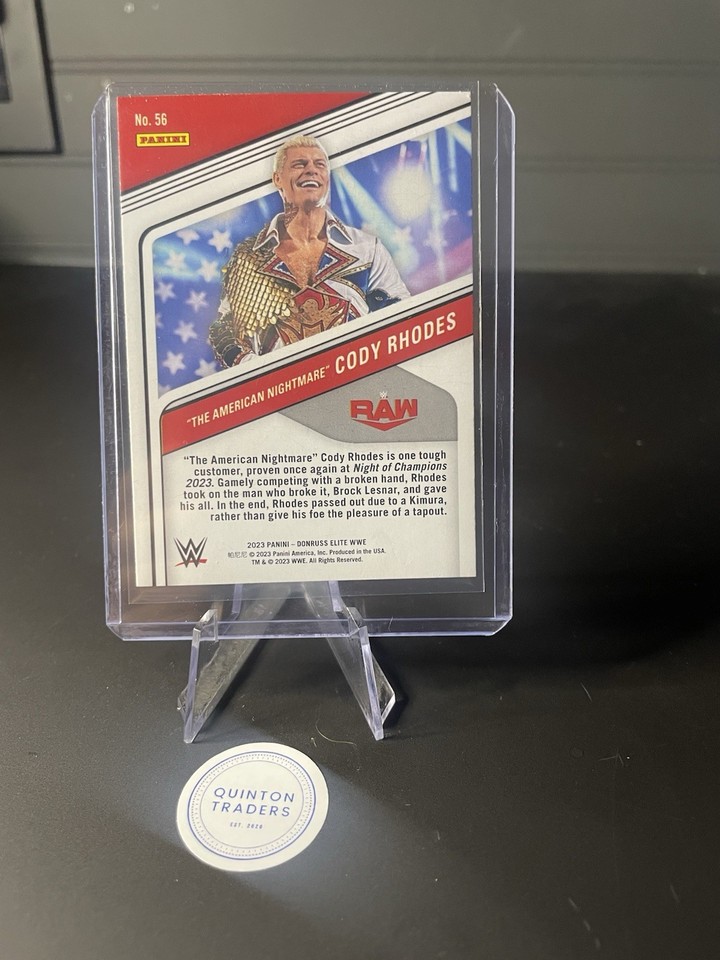 2023 Donruss Elite WWE The American Nightmare Cody Rhodes Card #56 RAW ...