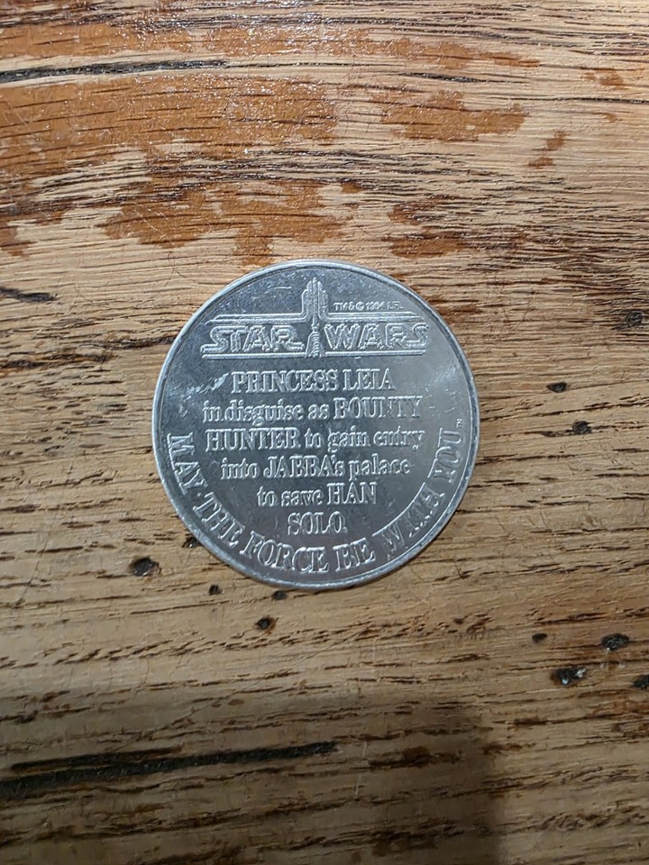 Vintage Star Wars POTF 1984 Kenner Coin, Mail In Princess Leia (Boushh ...