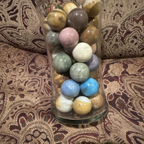 Agate or Jasper Marbles, One Inch Natural Gemstones, $5 For Each Marble ...