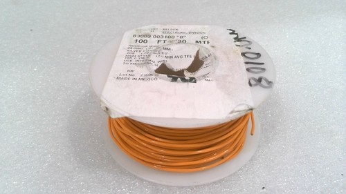 BELDEN 83003-003 HOOK-UP WIRE ORANGE 24AWG 600VAC 3.3A SLVR CTD CPR ...