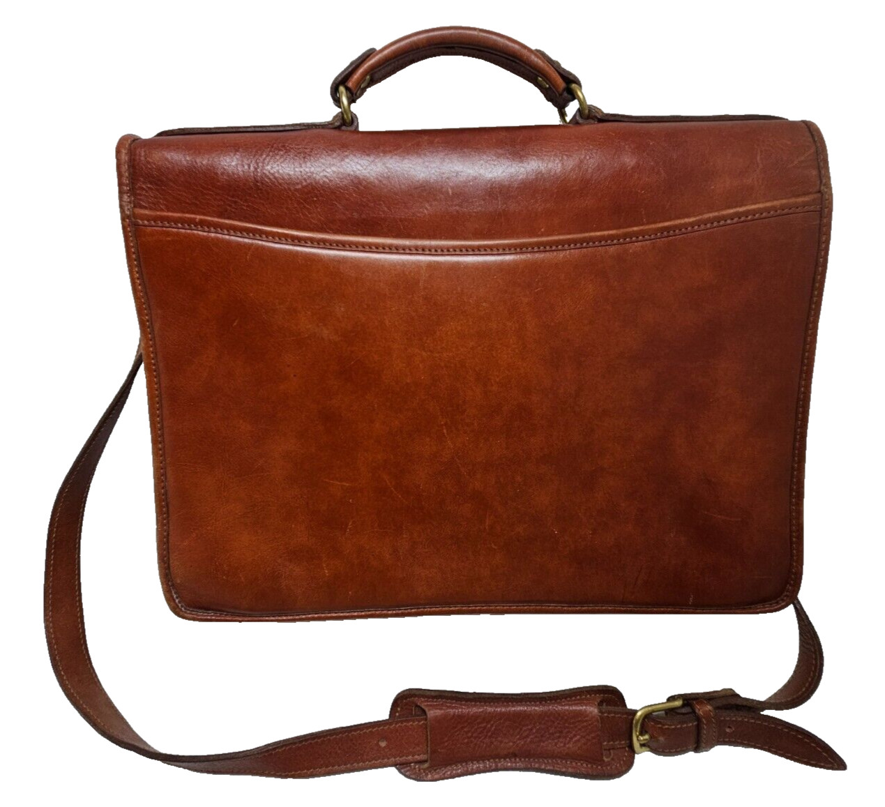 Denise Brand Full Grain Leather Flap-over Double Guss… - Gem