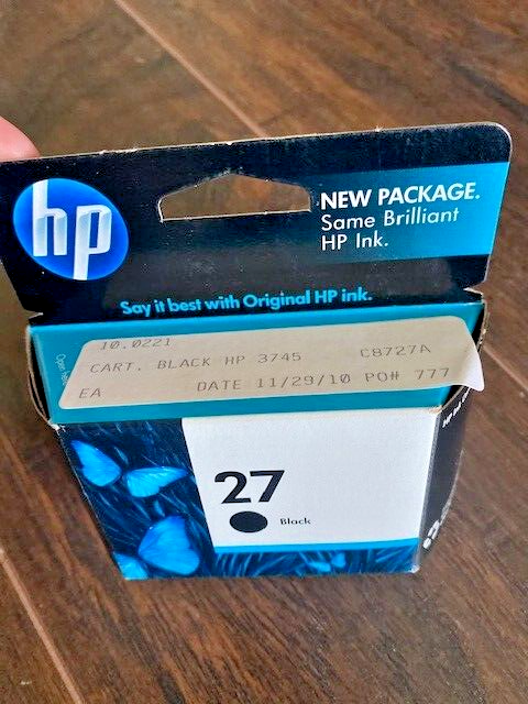 New Original HP 27 Black Ink Cartridge HP DeskJet 3847 3845 3420 3520 ...