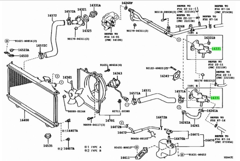 Toyota Genuine OEM Thermostat Housing Engine Coolant Outlet Water ...