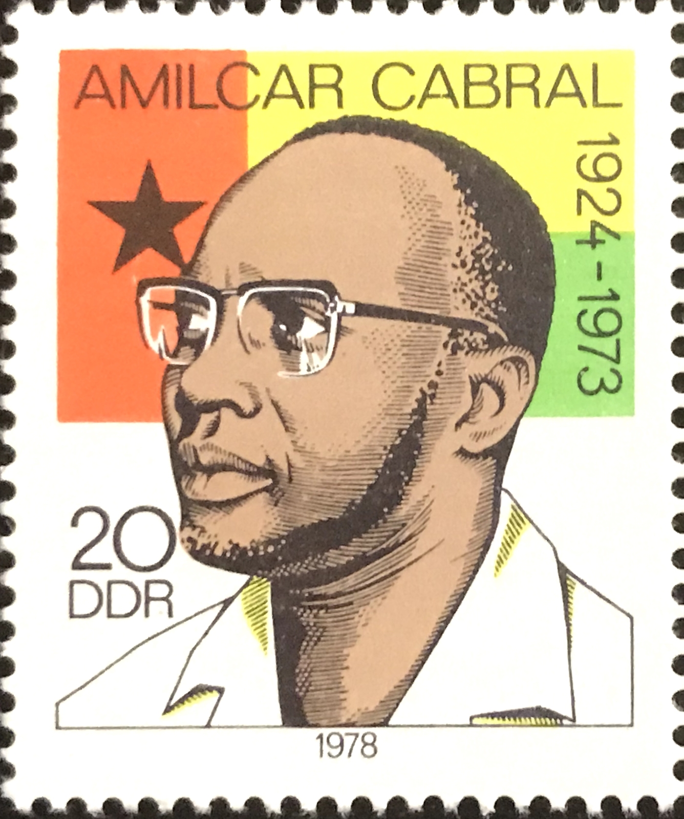 DDR #Mi2293 MNH 1978 Amilcar Cabral Guinea-Bissau Flag Freedom Fighter ...