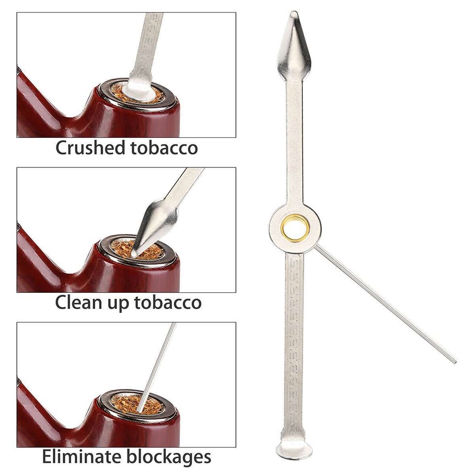 4pcs Pipe Tamper Reamer Tobacco 3 in 1 Smoking Cleaning Tool Stainless ...