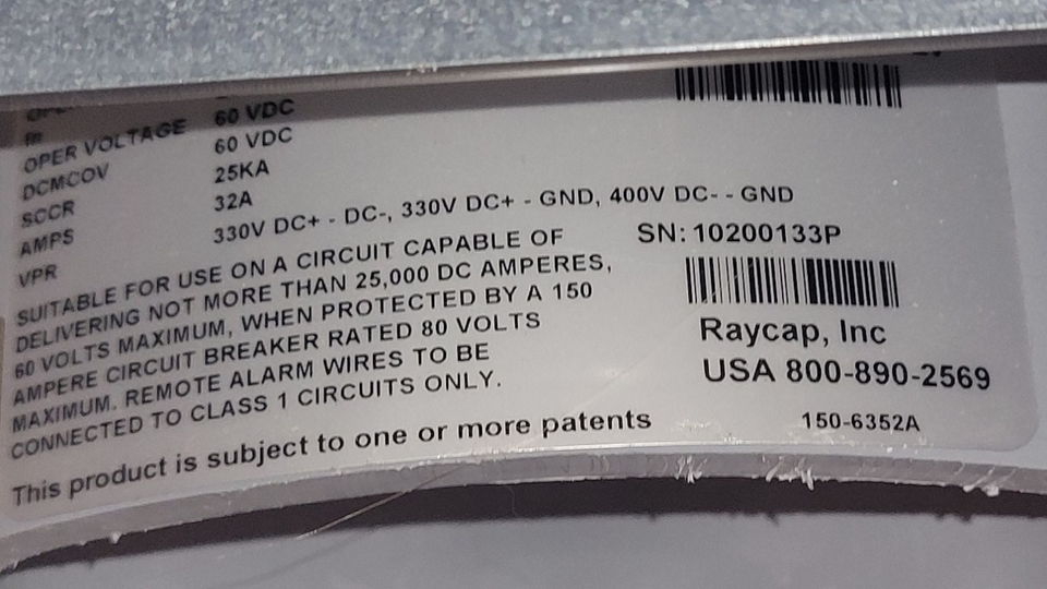 Strikesorb Raycap DC9-48-60-24-8C-EV | eBay