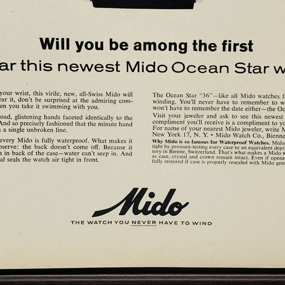 Orologio Mido Vintage Ad Frameed 1960s LIFE Magazine Retro Wall Decor ...