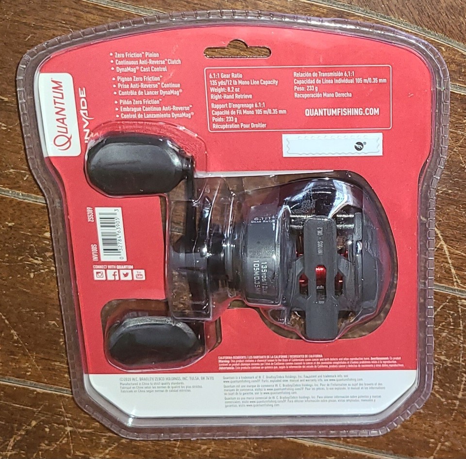QUANTUM INVADE Spinning Reel Size 100 (6.1:1 Gear Ratio) - Model # ...