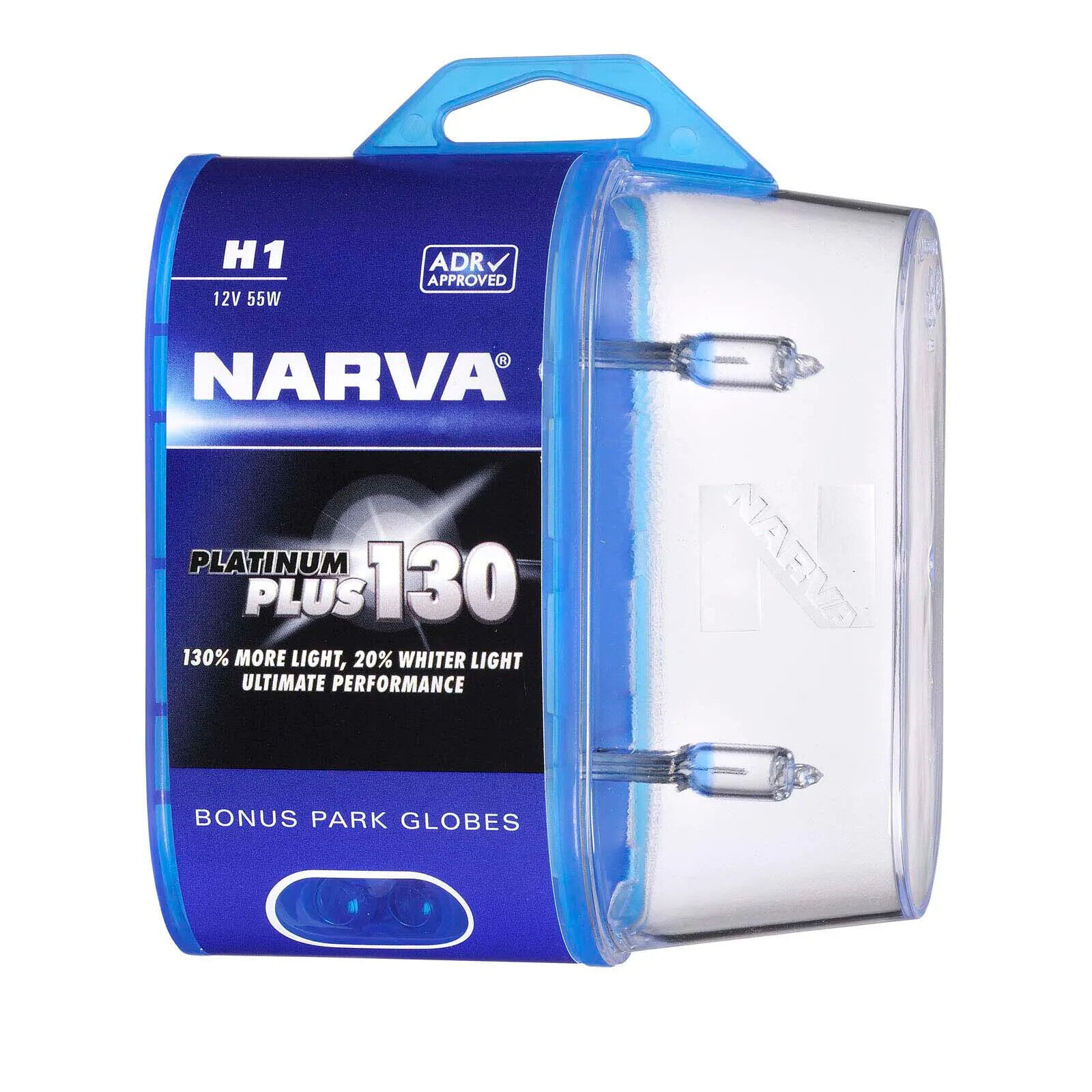 Narva 48540BL2 H1 12V 55W Platinum Plus 130 Halogen Headlight Globes ...