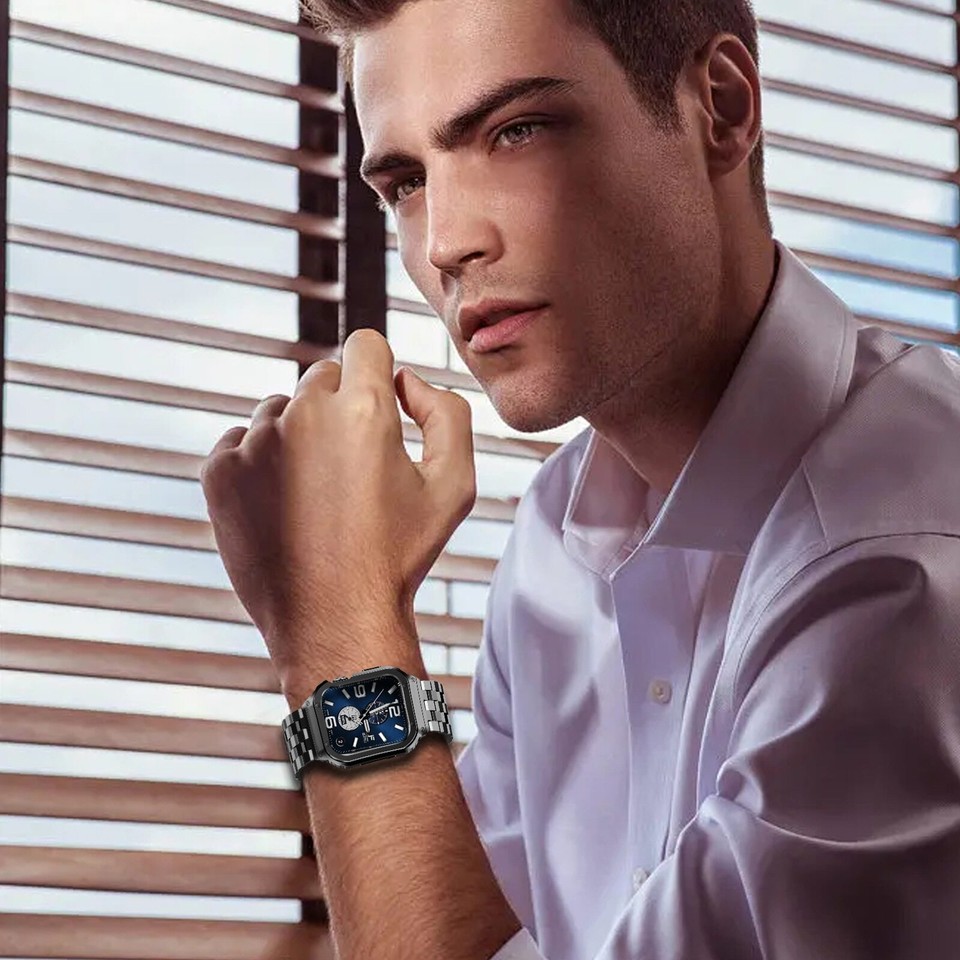 Stainless Steel Strap+Case For Apple Watch Band 49 44 41 mm iwatch ...