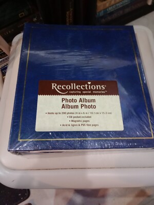 Recollections Photo Album w/ Magnetic Pages Acid PVC Free 200 4X6 ...