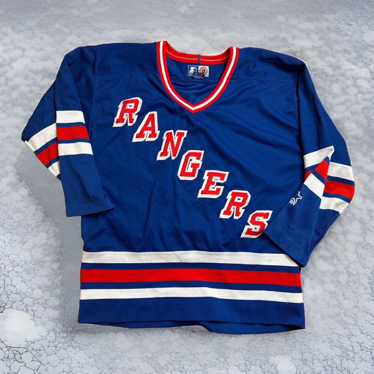 Vintage Starter New York Rangers Jersey Mens Large Blue Red White NHL ...