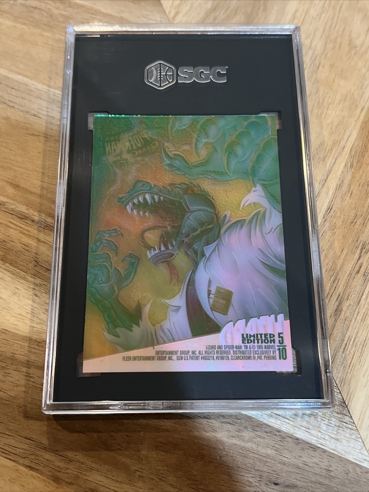 1995 Fleer Ultra Spider-man Clear Chrome LIZARD Limited Edition 5 of 10 ...