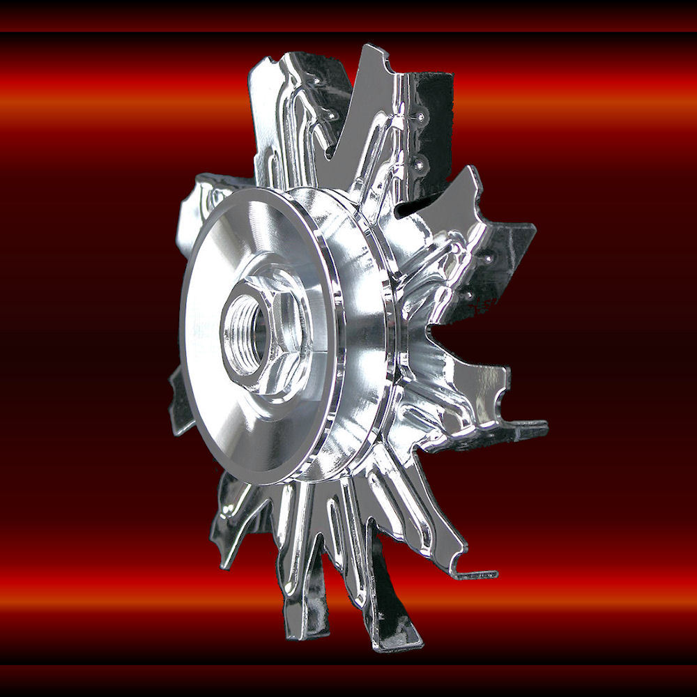 Chrome alternator fan and pulley set for GM alternators Chevy ...