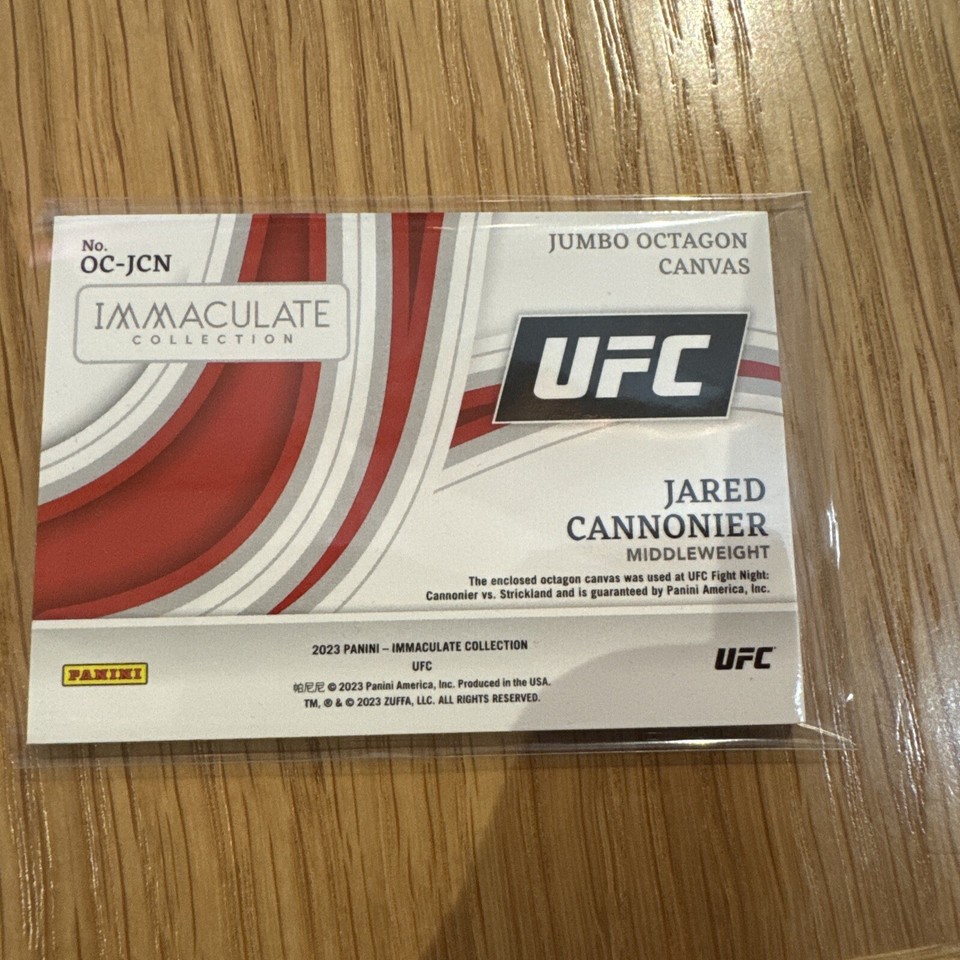 2023 ufc immaculate jumbo canvas Jared Cannonier 11/25 | eBay
