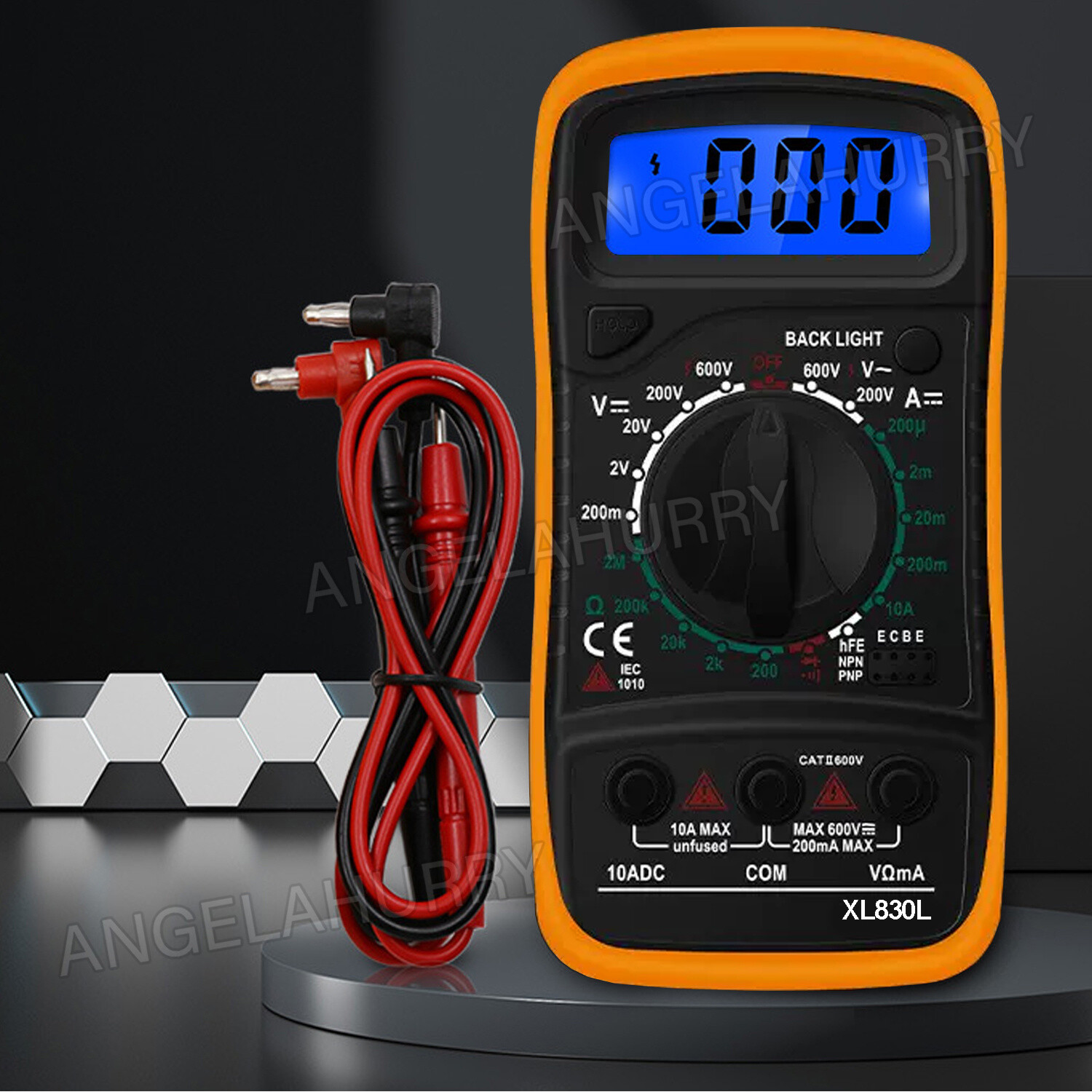 Electrical LCD Digital Multimeter Ohmmeter Multi OHM Tester AC DC ...