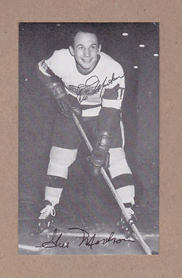 Gus Mortson signed J.D. McCarthy B&W postcard(DEC)-Detroit Red Wings | eBay