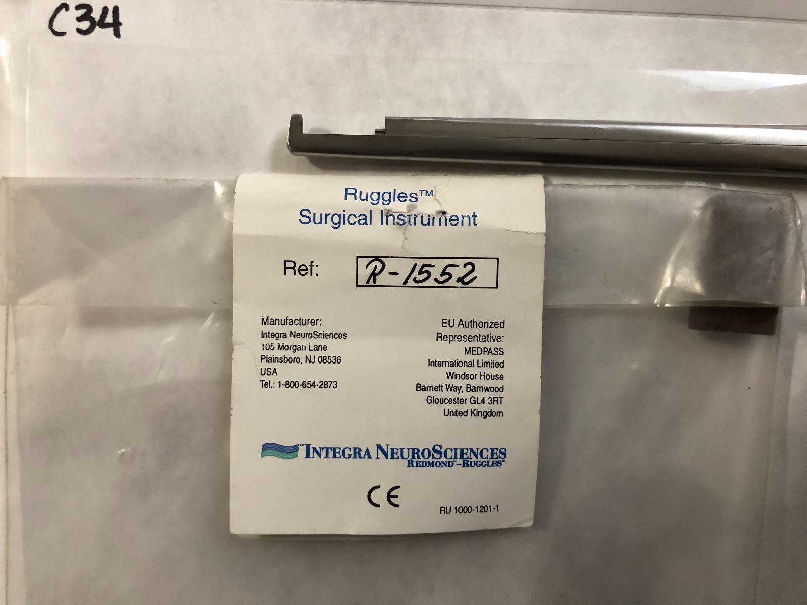 Integra NeuroSciences Ruggles Spurling Kerrison Rongeur 4mm REF: R-1552 ...