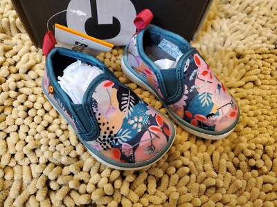 NEW Bogs Casual Shoes Girls Kicker Deco Floral Slip On Green Multi ...