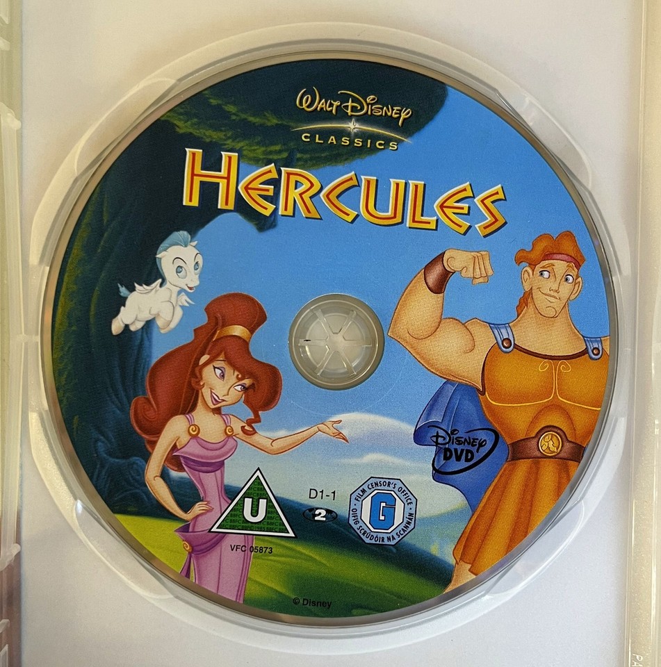 WALT DISNEY DVD PAL HERCULES Rare Israel Speaking Hebrew AND English ...