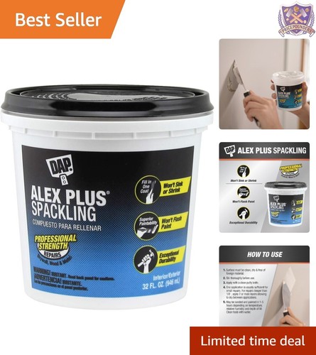 Spackling Paste Latex 32 Oz Paintable Sandable Interior Exterior ...