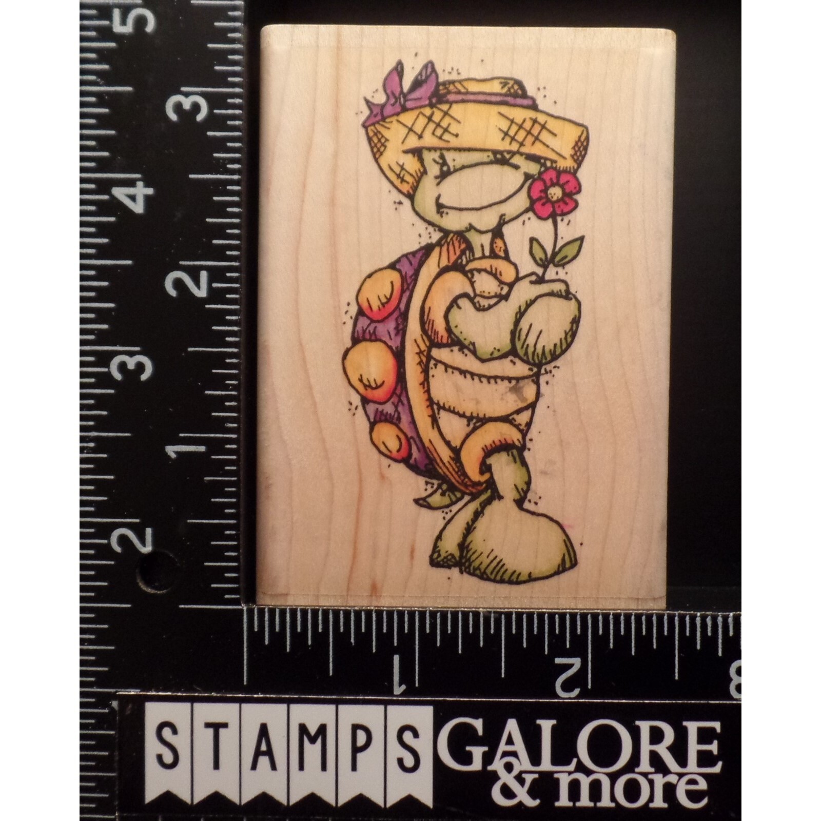Whipper Snapper RUBBER STAMPS CY808 GIRL TURTLE HOLDING FLOWER #3225 | eBay