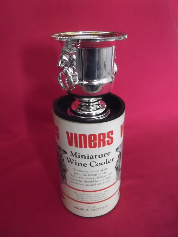 VINERS SILVER PLATED MINIATURE WINE COOLER VINTAGE | eBay UK