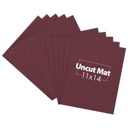 Mat Board Center 11x14 Maroon Color Uncut Photo Mat Boards 4-Ply Thick ...