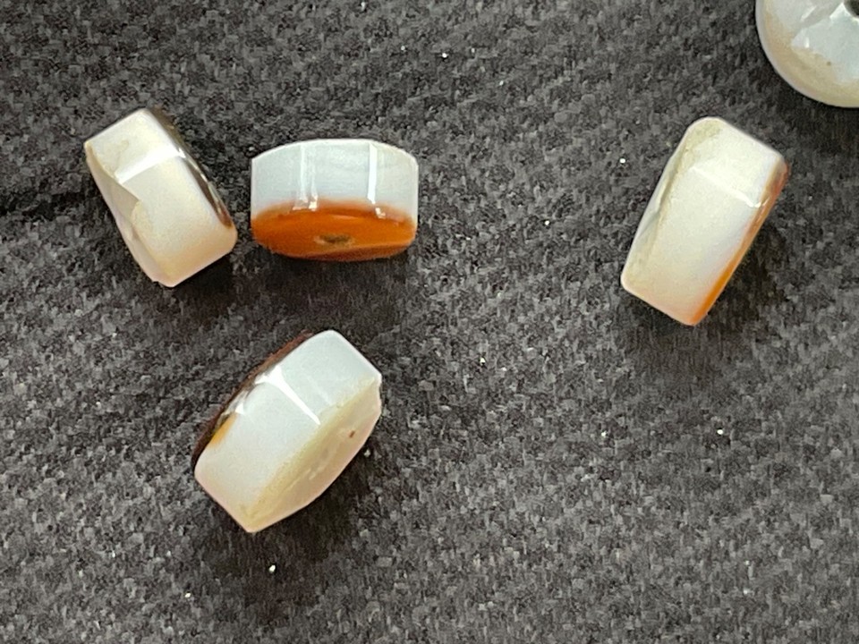 Middle East Yemen Banded White Agate Beads Hand Cut RARE | eBay UK