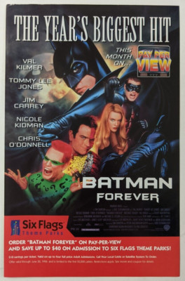 DAMAGED Batman Forever Print Ad Movie Poster Art PROMO Original Six ...