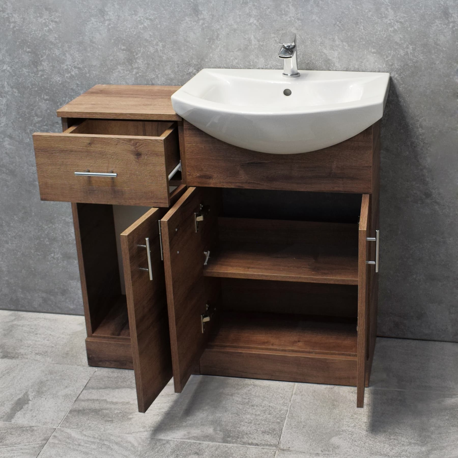 900mm St Moritz Bathroom Vanity Furniture Drawline Unit Anthracite ...
