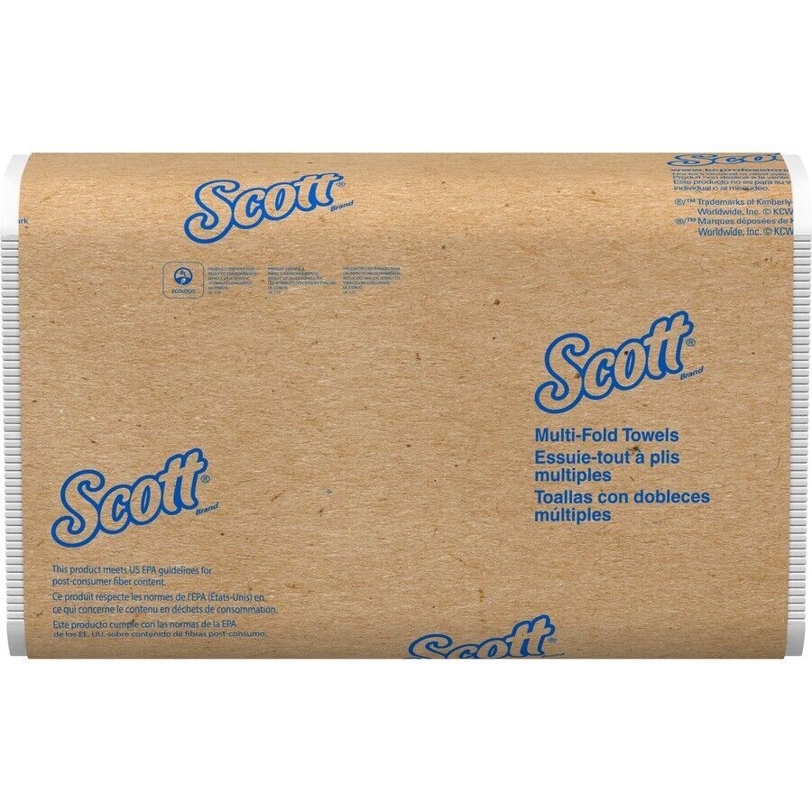 Scott Multi Fold Paper Towel - 250 Per Pack - 4000 / Carton - 9.20" X 9 ...