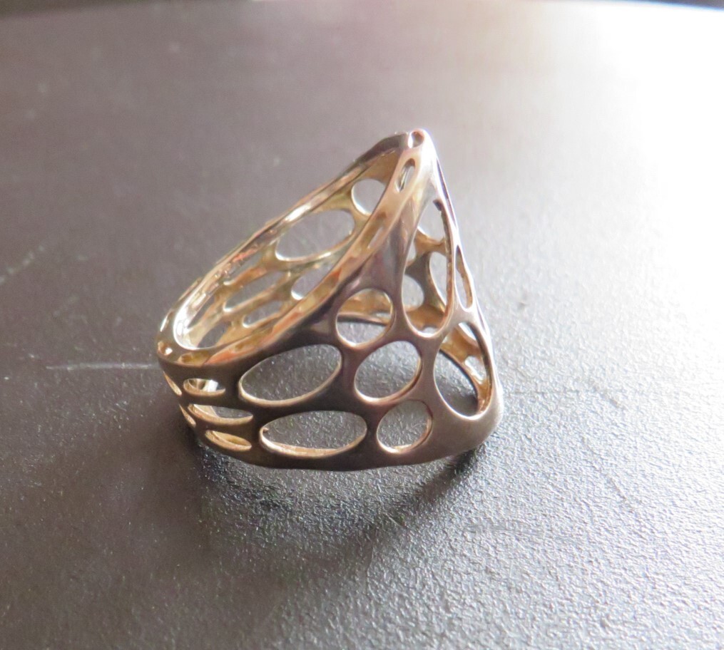 925 Sterling Silver Wide Holes Ring Size Q | eBay UK