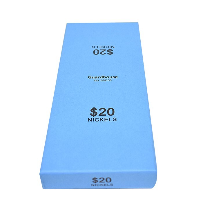 Nickel Roll Storage Box 20$ Capacity Hold 10 Wrapped Coin Rolls Blue ...
