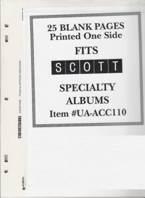 25 Blank Pages to fit Scott Specialty 2-Post Albums - Retail $15.99 | eBay