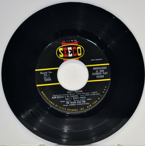 45 RPM 7" Extended Play SEECO Records SD-1 | eBay