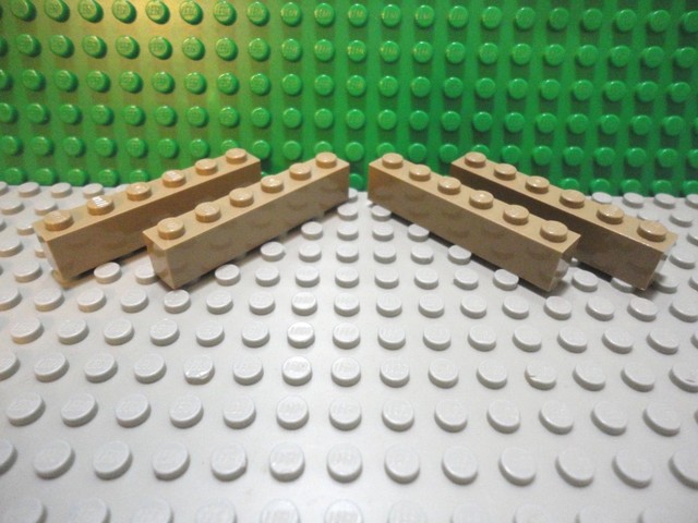 Lego 4 Dark Tan 1x6 brick block NEW | eBay