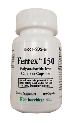 Ferrex 150 Iron Supplement Bottle 100ct ( Easy Use Bottle ...