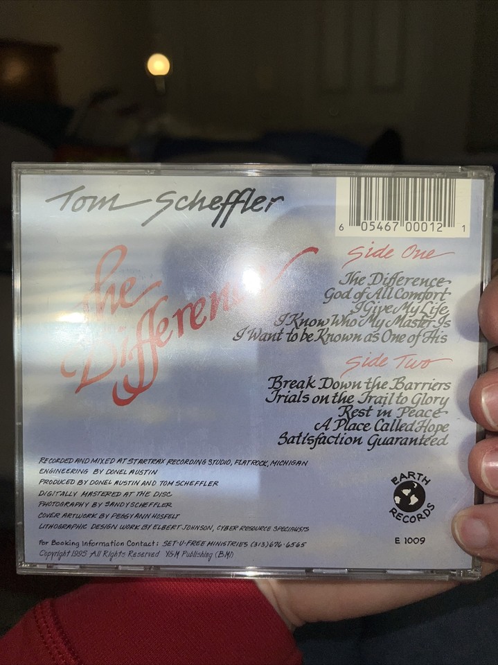 Tom Scheffler - The Difference (CD, 1995) RARE OOP Christian Gospel NEW ...