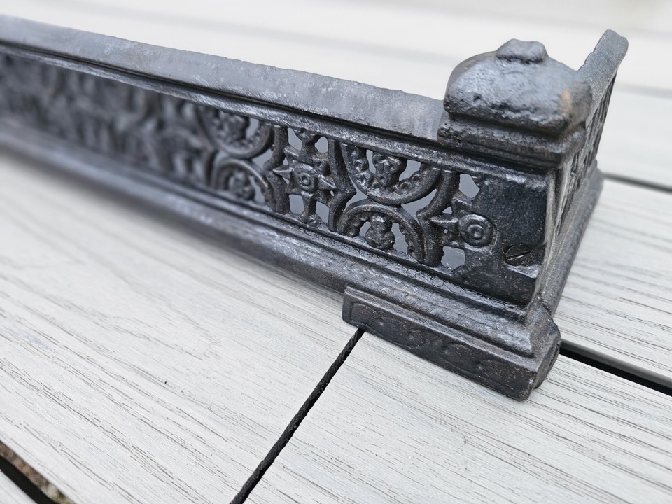 Victorian Cast Iron Fire Hearth Fender fireplace fender CAST IRON FIRE ...