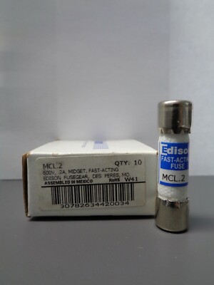 New Lot Edison MCL.2 Amp Fuses 600 Volts KTK .2 NIB | eBay