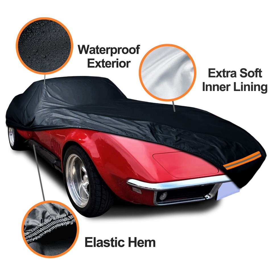 6 Layer CUSTOM FIT Chevy Corvette C3 Car Cover 100% Waterproof All ...