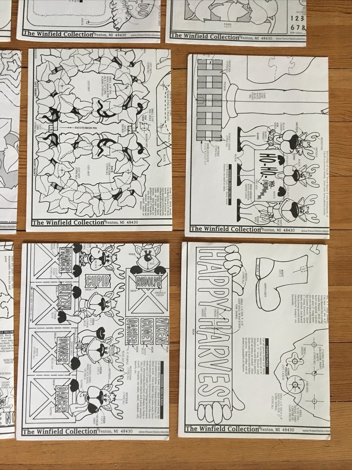Woodworking Craft Pattern LOT OF 16 Winfield Collection Christmas ...