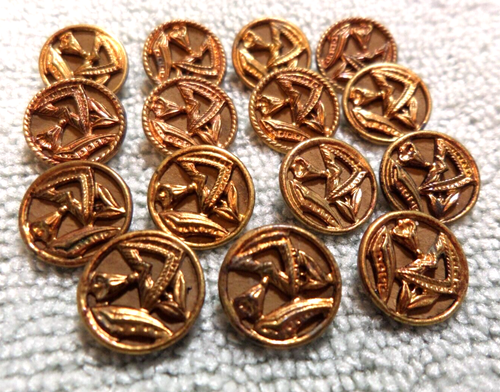15 Antique Victorian Metal Tint Buttons 1/2" Inch | eBay