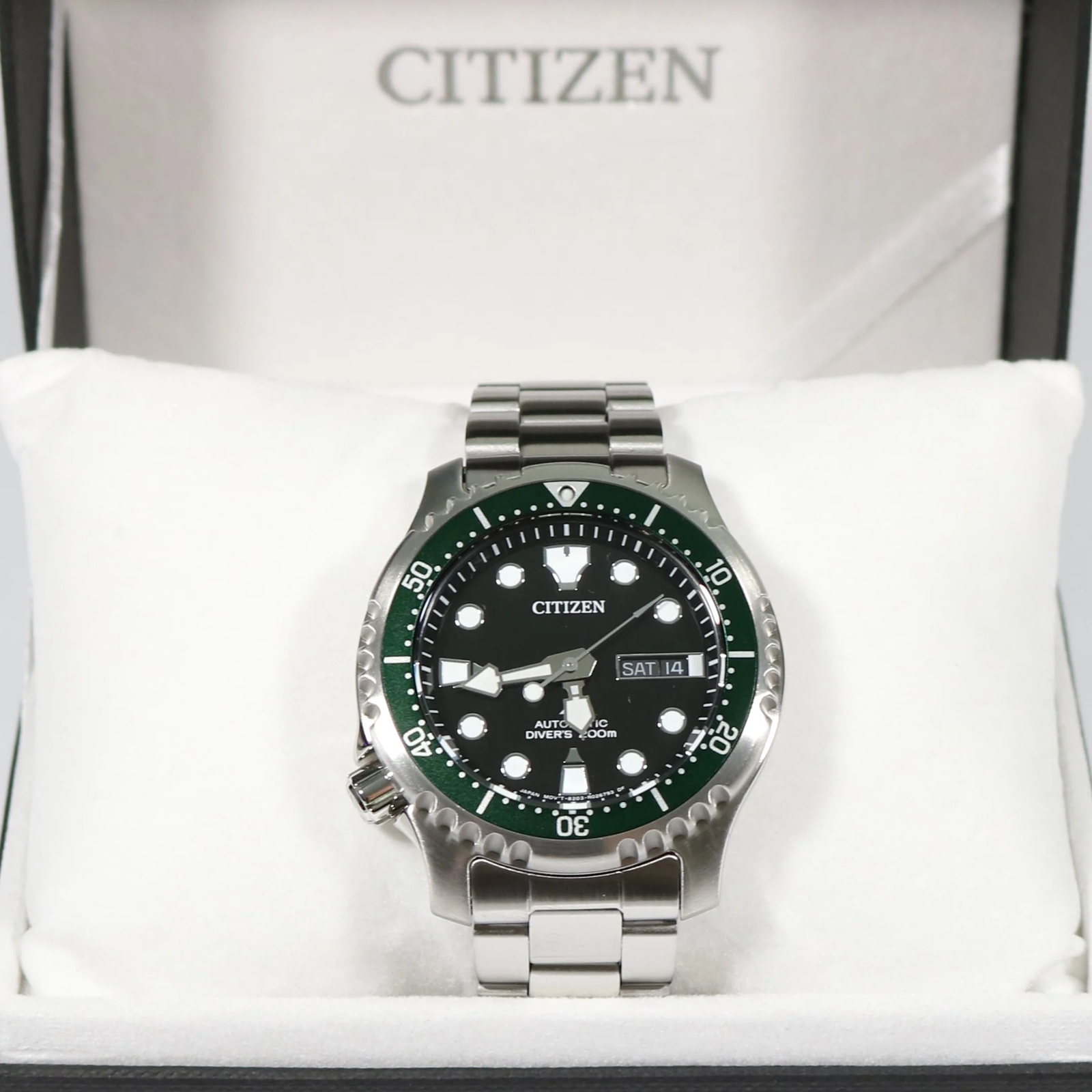 Citizen Promaster Sea Stainless Steel Automatic Green Bezel Watch ...