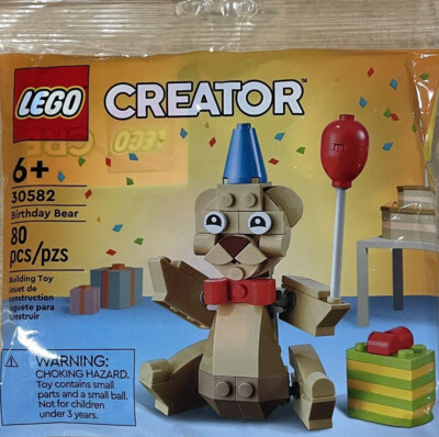 LEGO Creator Building Toy 30582 Polybag - Birthday Bear - NEW! 80 ...
